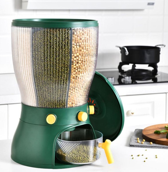 Multifunction 360 Rotatable 4 in 1 Grains Dispenser Rice Dispenser Food ...