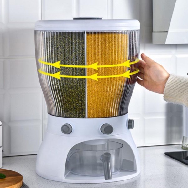 Multifunction 360 Rotatable 4 in 1 Grains Dispenser Rice Dispenser Food ...